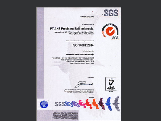 PT AKS Precision Ball Indonesia | Penghargaan